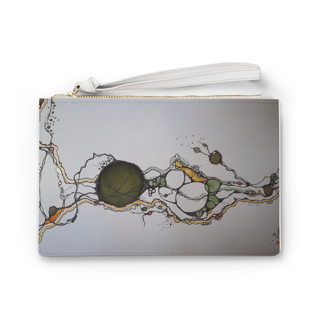 Abstract Clutch Bag With Nuero Artwork by Karla. Gift With Original ...