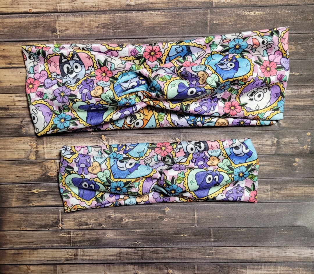 Bluey Cartoon Character Stretch Headband - Etsy