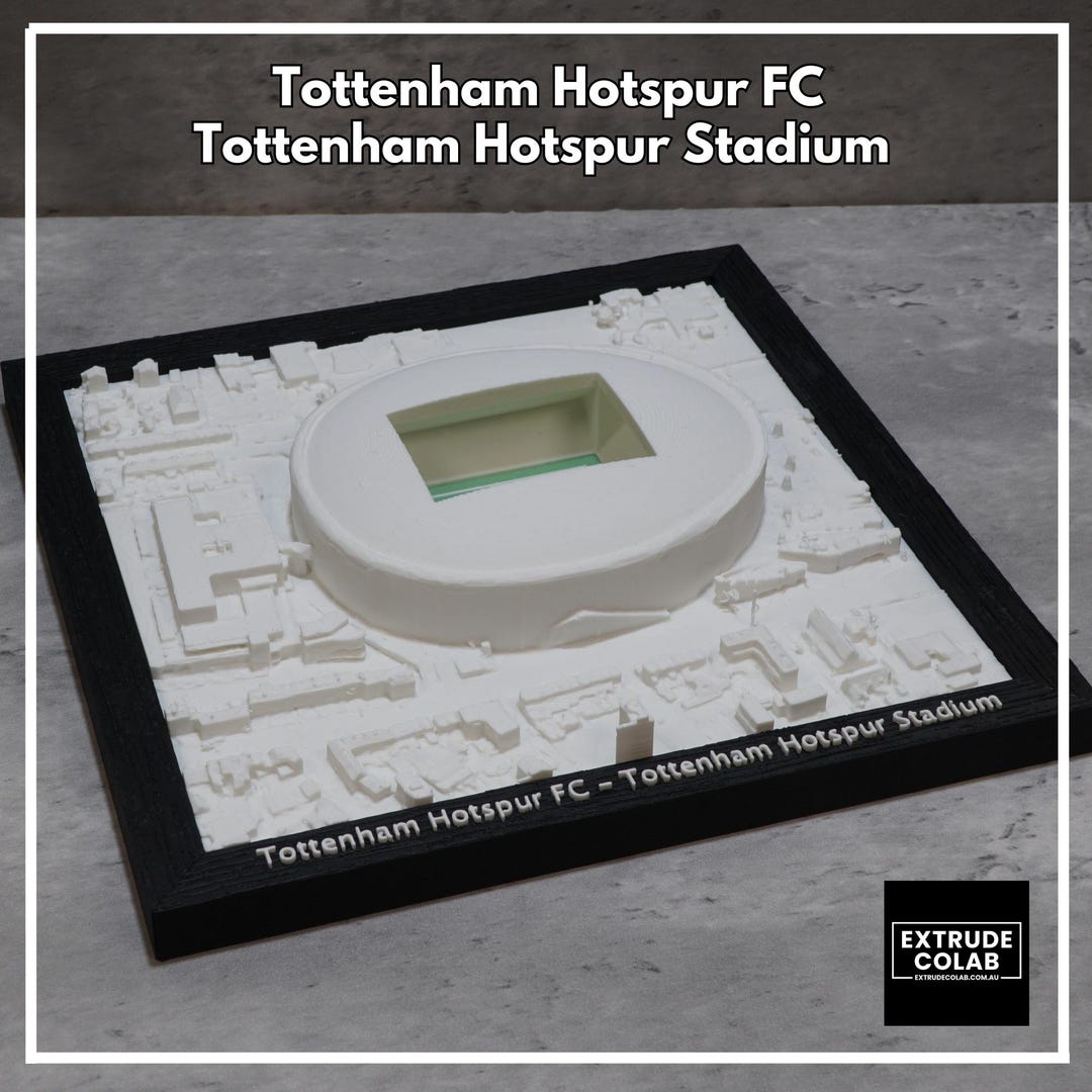 Tottenham Hotspur Stadium 3D Model – Football Fan Gift, Custom Text ...