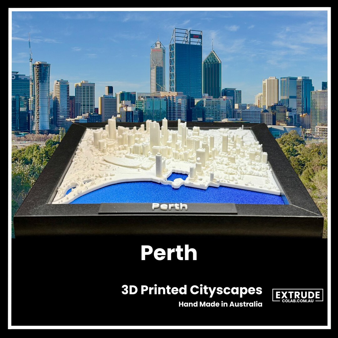 Perth 3D Cityscape – Framed & Luxuriously Detailed - Etsy Australia