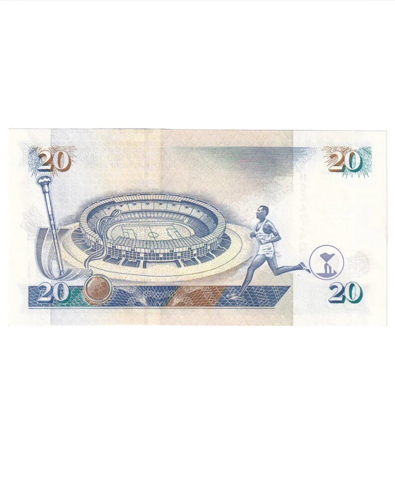 1996 Kenya 20 Shillings Uncirculated Banknote. Twenty Kenyan - Etsy