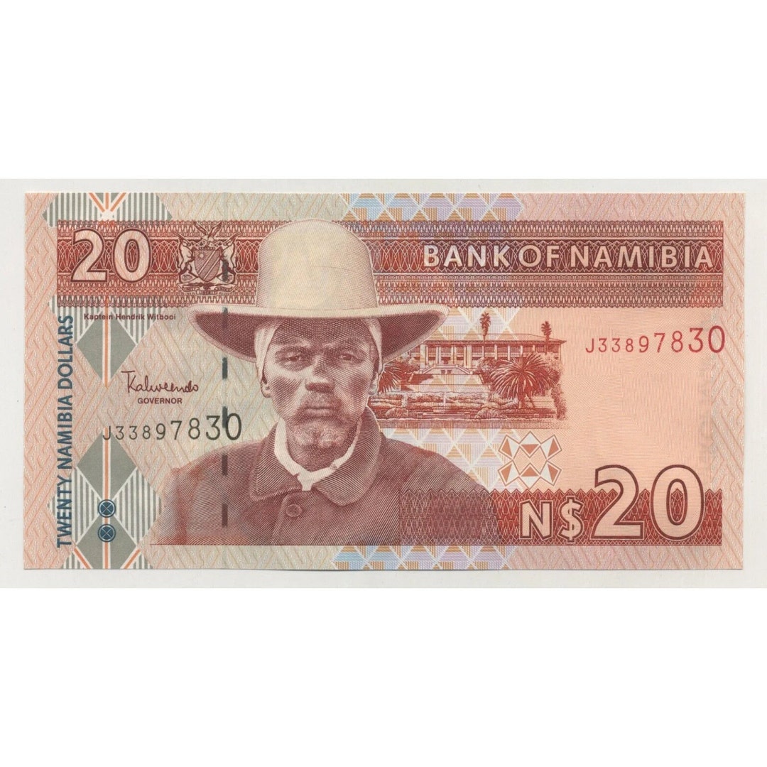 Namibia 20 Dollars 2002 UNC. Single 20 Dollars Uncirculated Bill Note ...