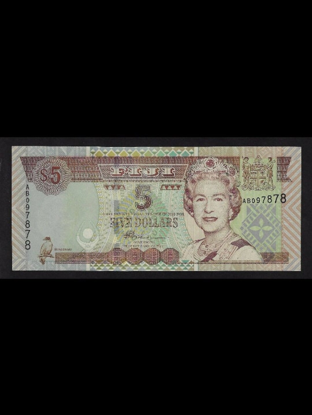 5 Dollars Banknote. Five Dollars Bank Bill. Fiji 2002 ND Note - Etsy