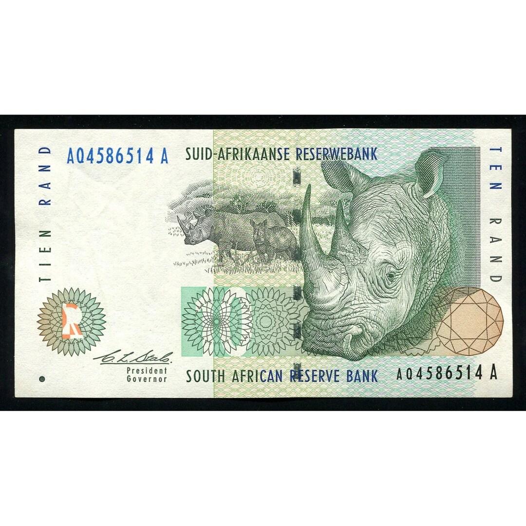 South Africa 10 Rand 1993 UNC. Single 10 Rand Uncirculated Bill Note. Ten Rand Currency Banknote ...