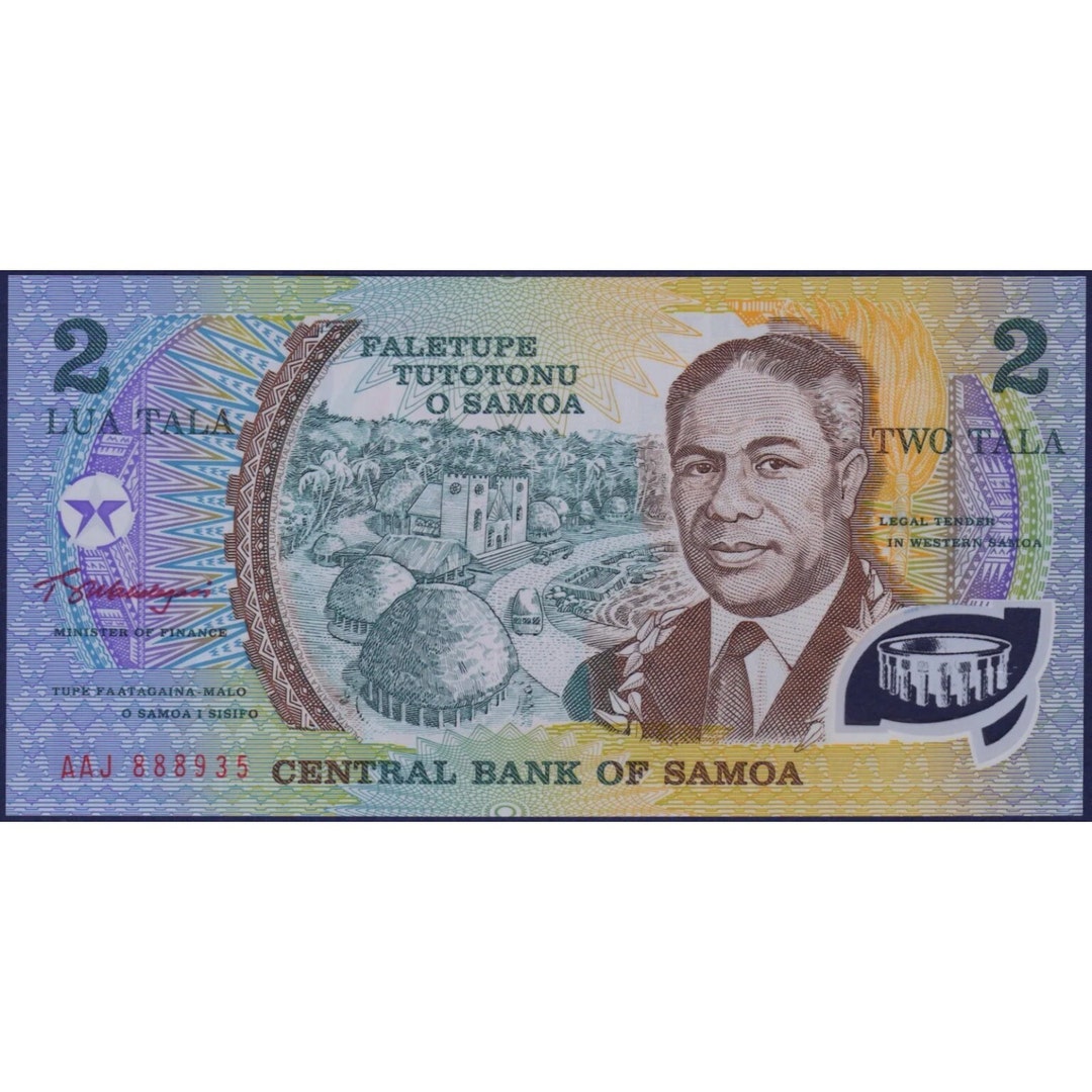 2 Tala 1990 Polymer Bill Note. Samoa 2 Tala Uncirculated - Etsy