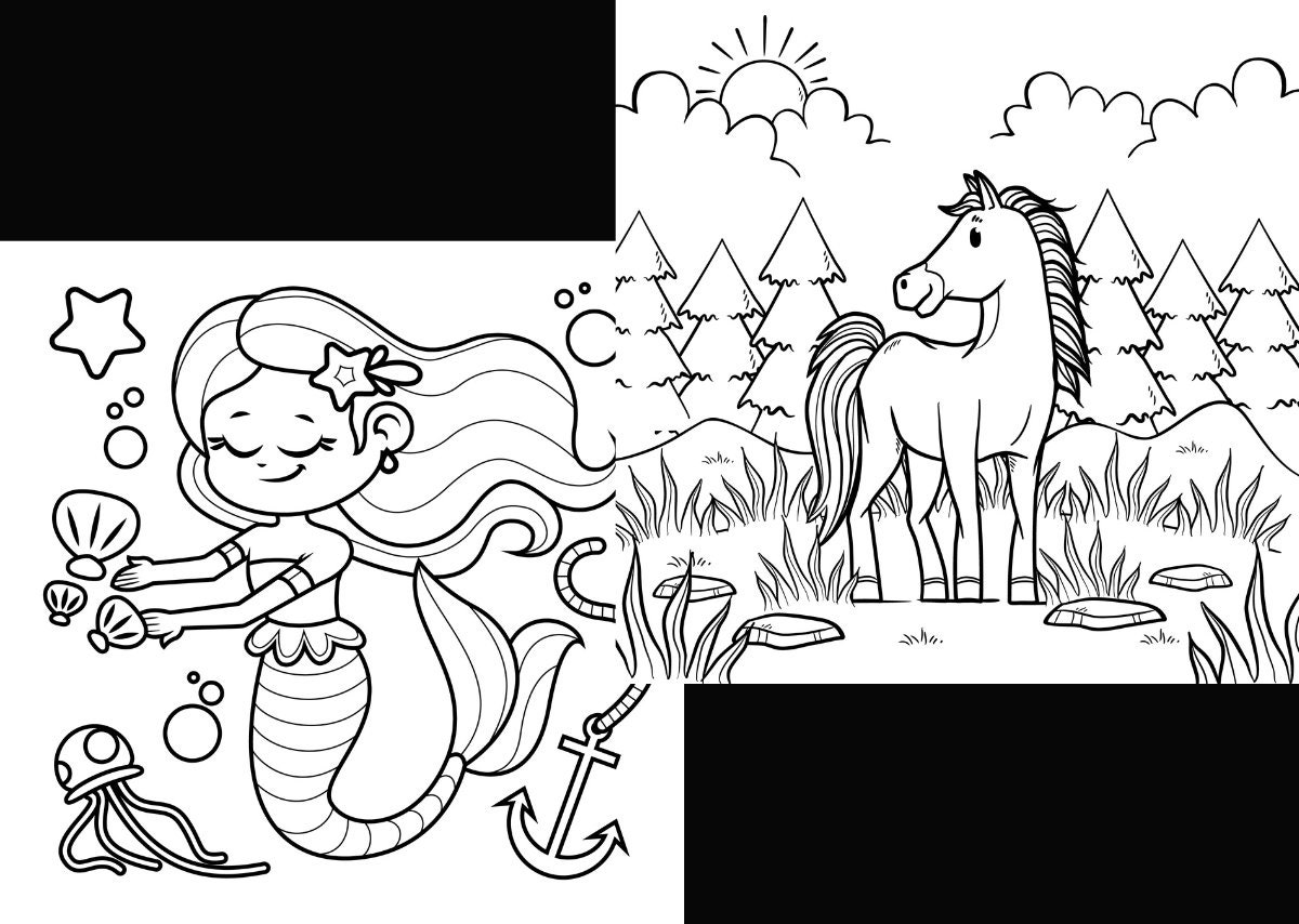 Printable Colouring Sheets Instant Download 5 X Fun Animals - Etsy