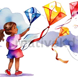 Cartoon Kids PNG Clipart. Four Cute Children Jumping With Joy, Happy ...