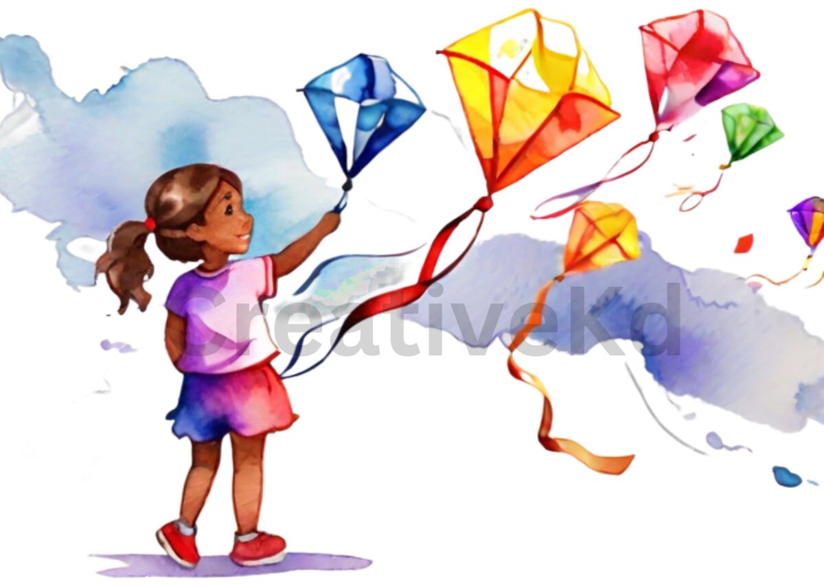 Cartoon Kids PNG Clipart. Four Cute Children Jumping With Joy, Happy ...