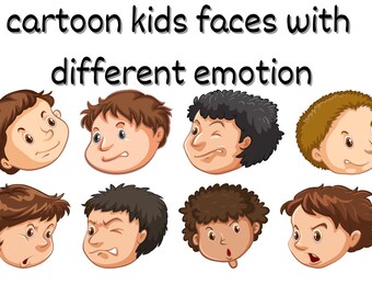 Collection of Cute Cartoon Kids Clipart PNG Set of Little Girl Faces ...