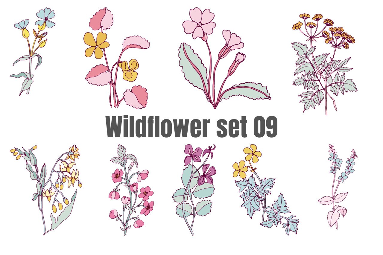 Bouquet Svg Bundle Flowers Svg Png Hand Drawn Floral Svg - Etsy