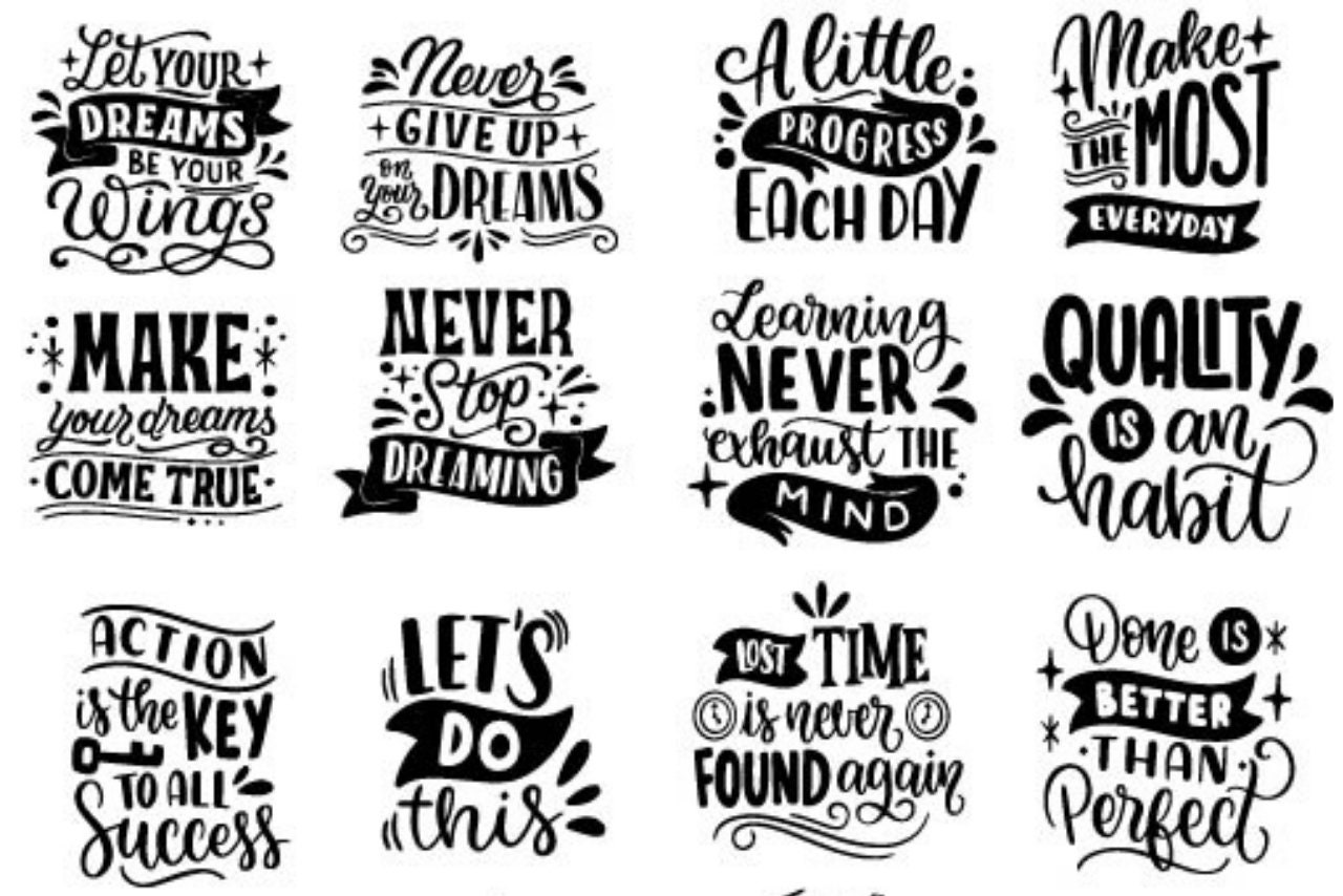 Inspirational Quotes SVG Bundle, Motivational Quotes SVG, Positive ...