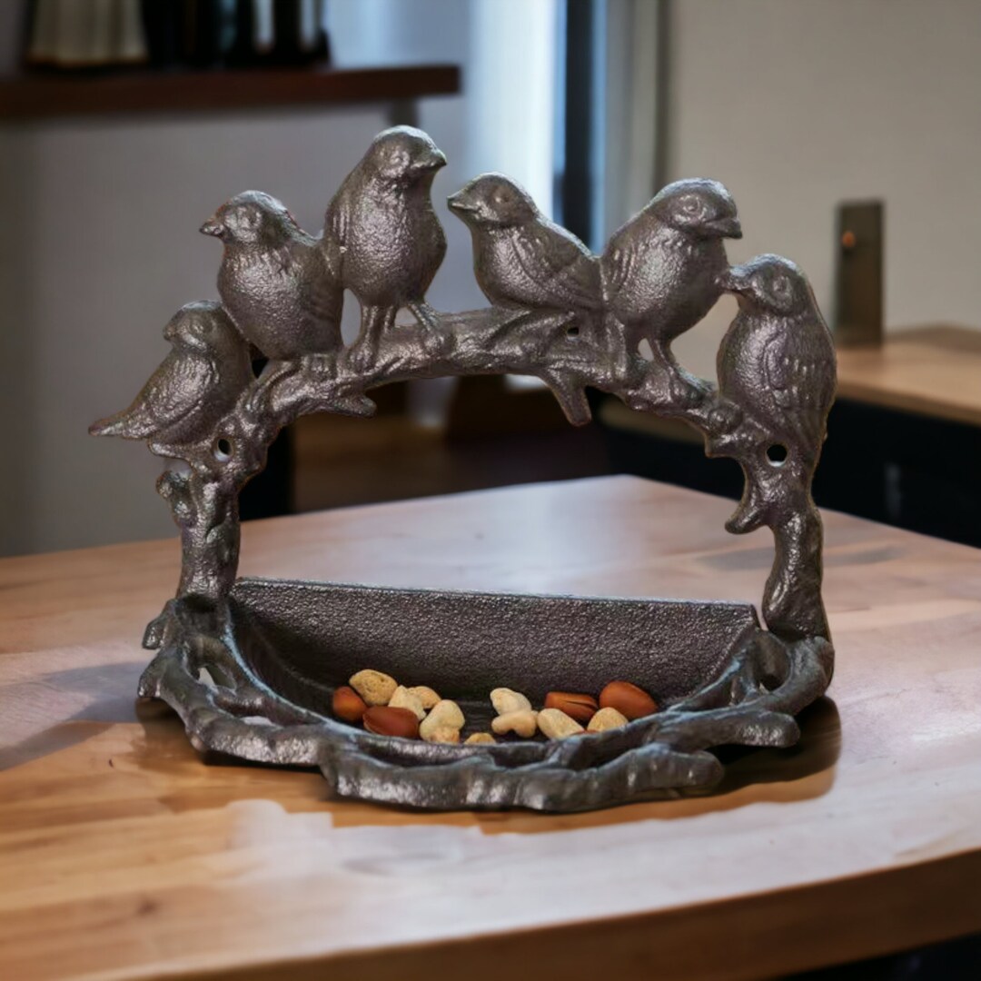 Cast Iron Wall Bird Feeder Bird Bath Wall Mounted Rustic - Etsy