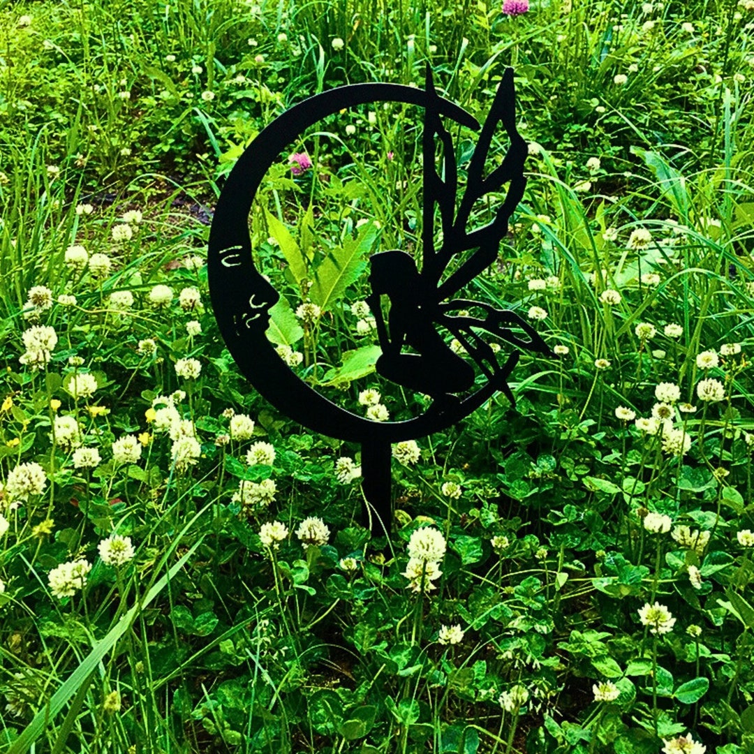 Metal Fairy Garden Decor, Faeirie Garden Stake Decoration, Outdoor ...