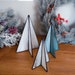 Modern Stained Glass Pine Trees Tabletop, Centerpiece, Home Decoration ...