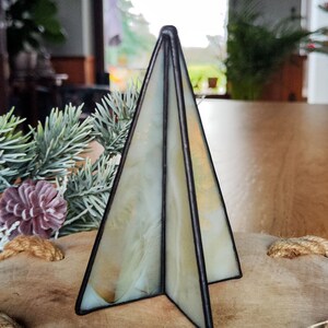 Modern Stained Glass Pine Trees Tabletop, Centerpiece, Home Decoration ...