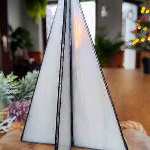 Modern Stained Glass Pine Trees Tabletop, Centerpiece, Home Decoration ...