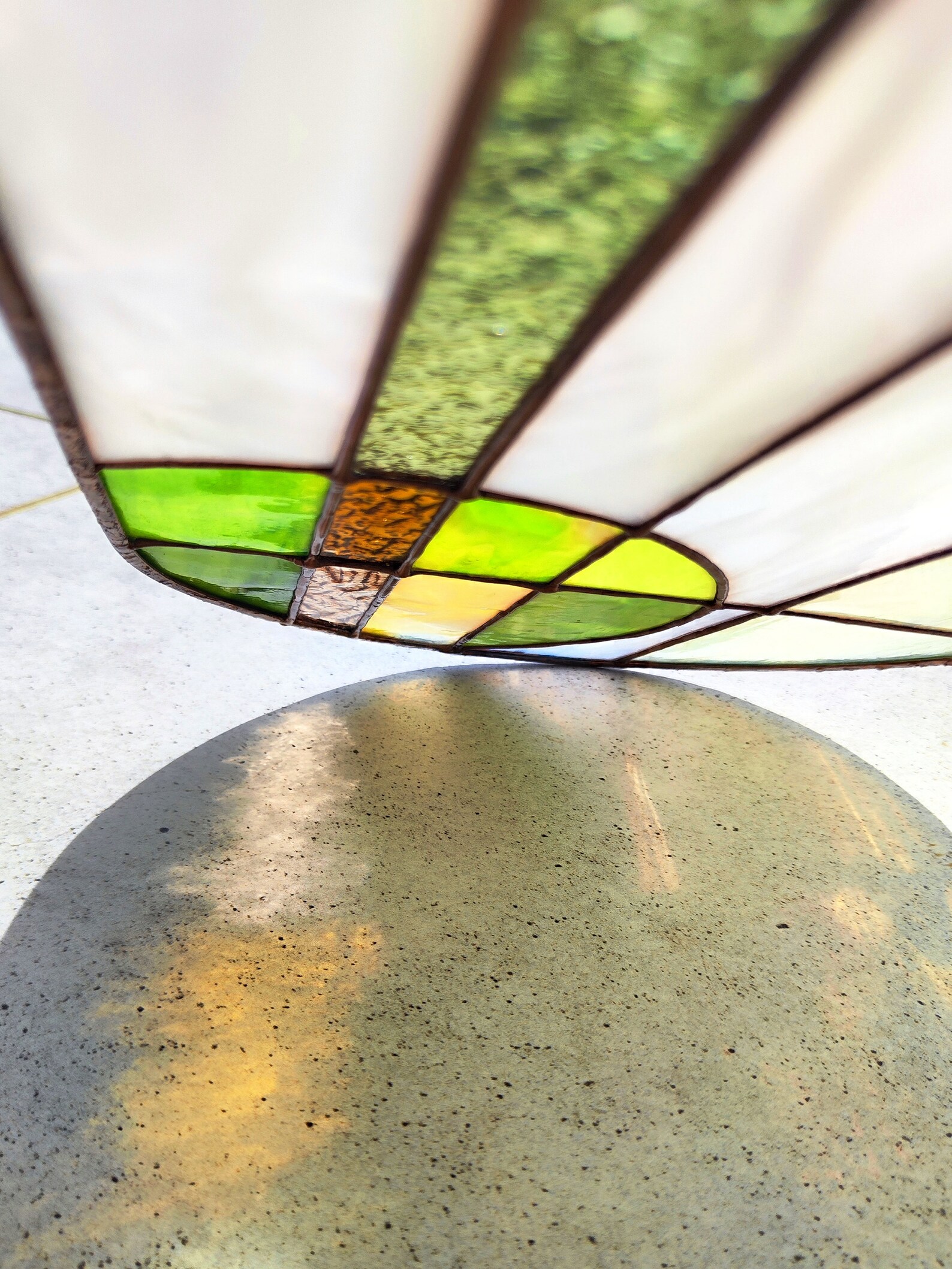 Modern Stained Glass Hanging, Spheres Suncatcher, Abstract Cosmos ...