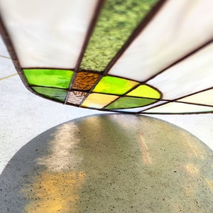 Modern Stained Glass Hanging, Spheres Suncatcher, Abstract Cosmos ...