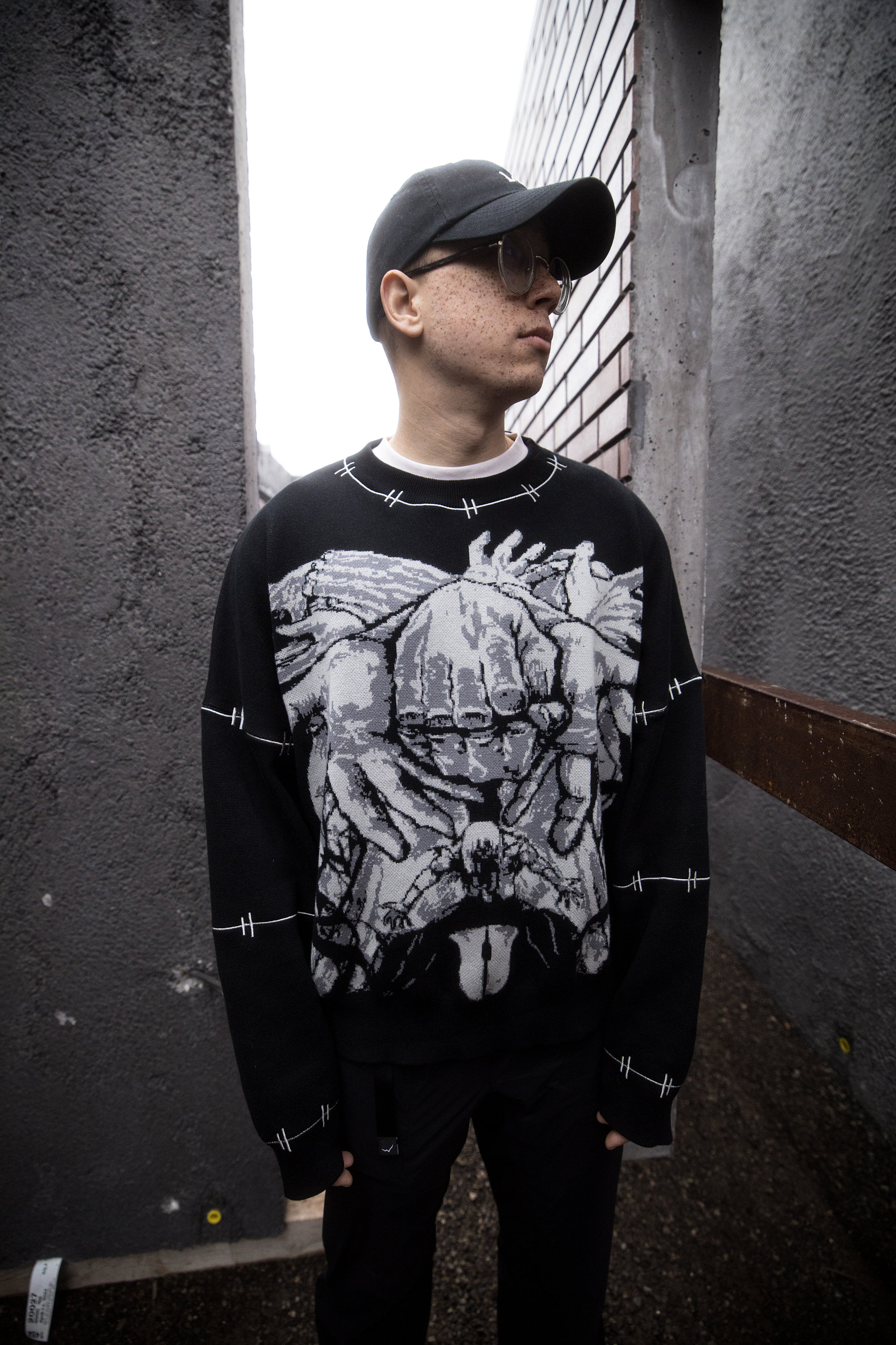 Jujitsu Kaisen Mahito Knit Cotton Graphic Sweater - Etsy