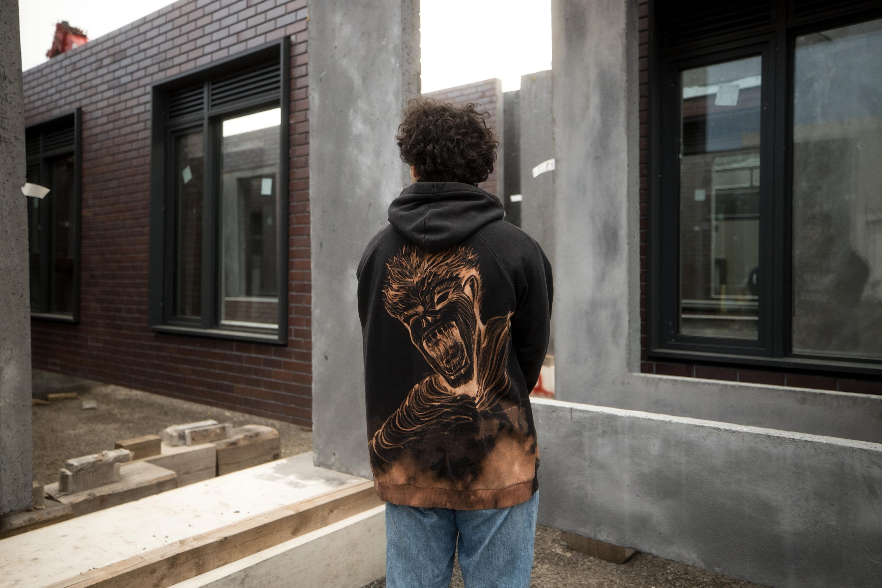 Berserk Guts Hand Painted Bleach Dyed Custom Made Hoodie - Etsy