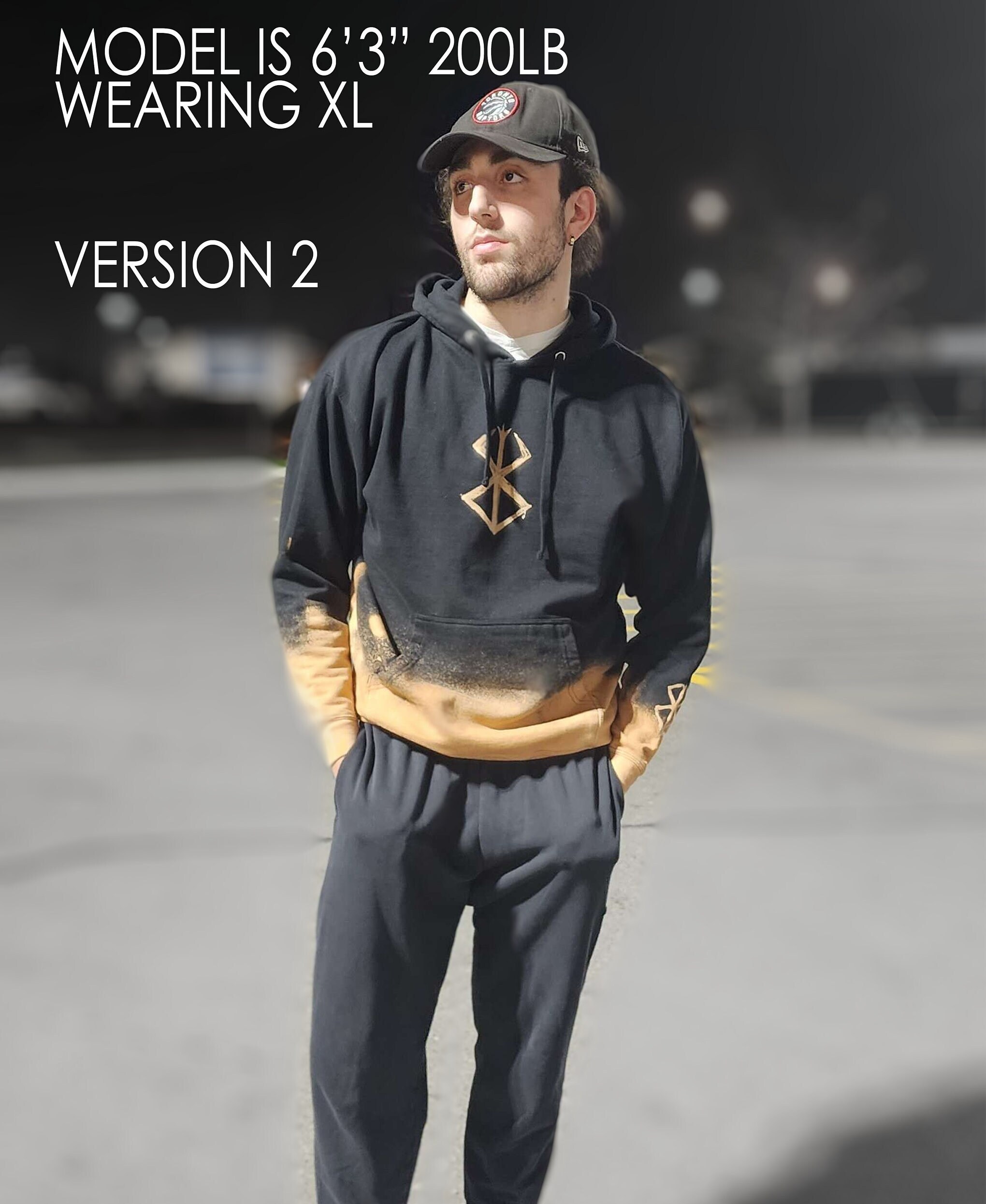 Berserk Guts Hand Painted Bleach Dyed Custom Made Hoodie - Etsy