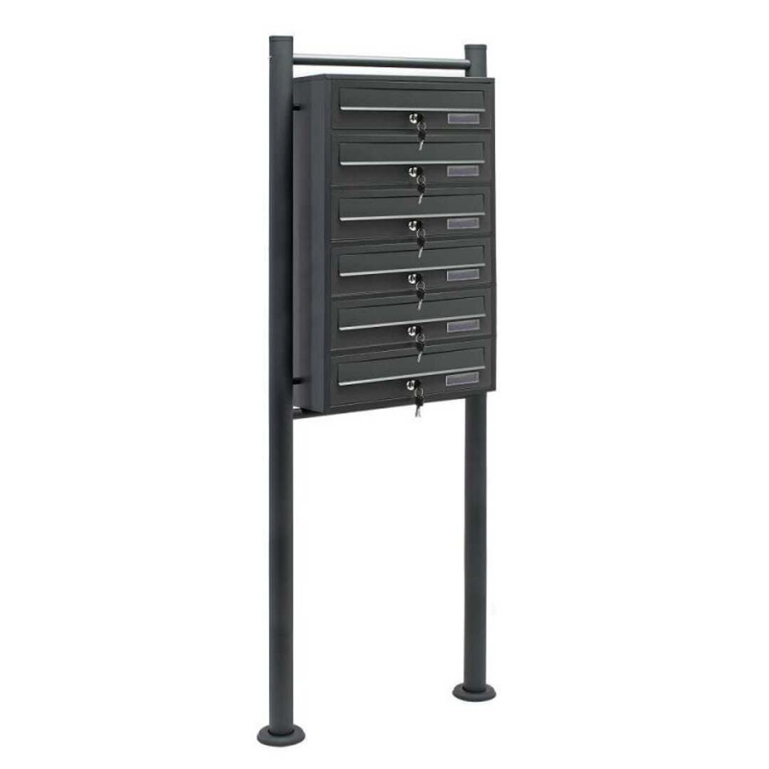 Mailbox System 6-way Anthracite Powder-coated Wi_bk_61745 - Etsy
