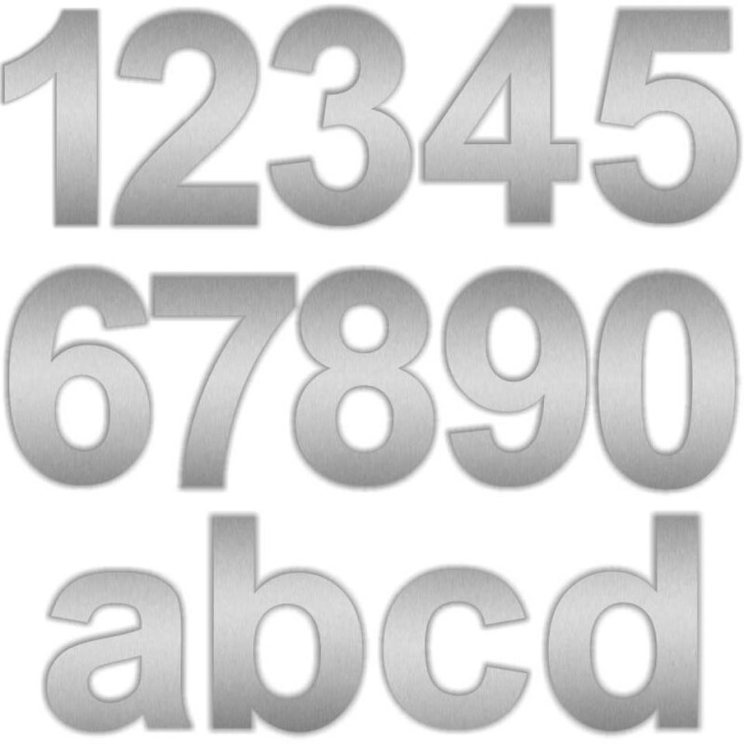 Stainless Steel House Number in Many Sizes Straight 3107_1 - Etsy
