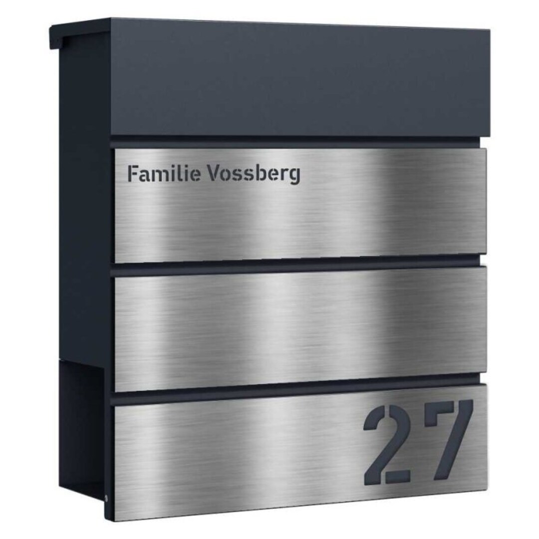 Letterbox Wall Letterbox Newspaper Compartment With Stainless Steel ...
