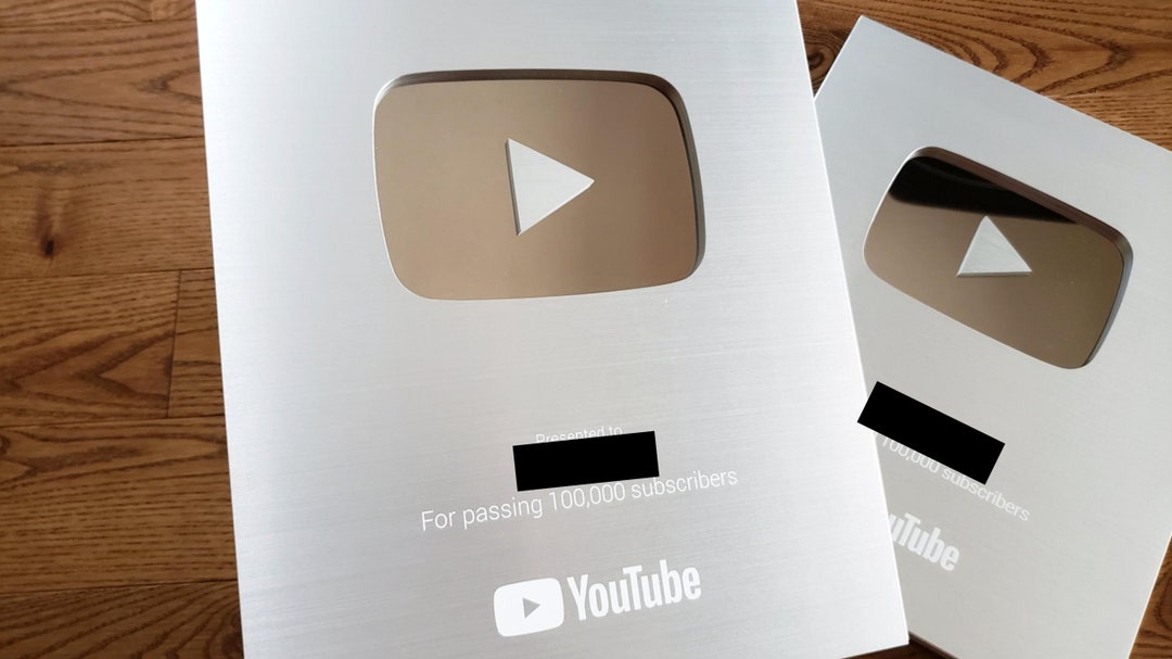 Custom YOUTUBE Play Button Creator Award - Etsy
