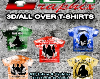 Custom/personalized 3D Memorial/rip in Loving Memory, Remembrance Shirt ...