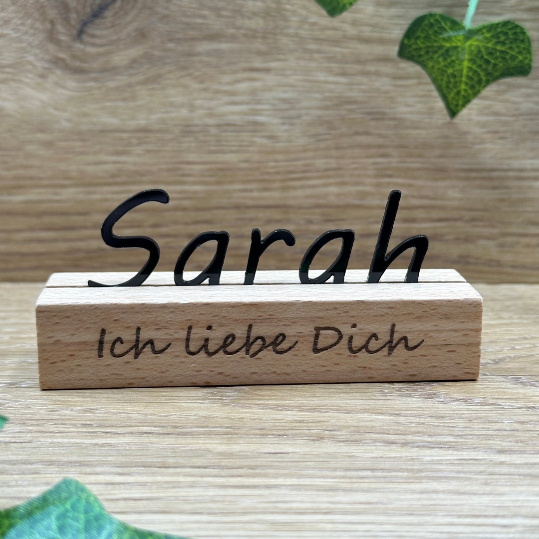 Personalized Acrylic Wooden Stand With 3D Writing | Gift Idea ...