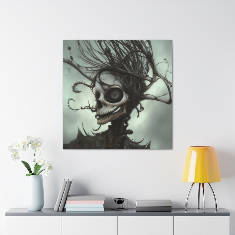 Stylized Skeleton Canvas Gallery Wraps - Etsy