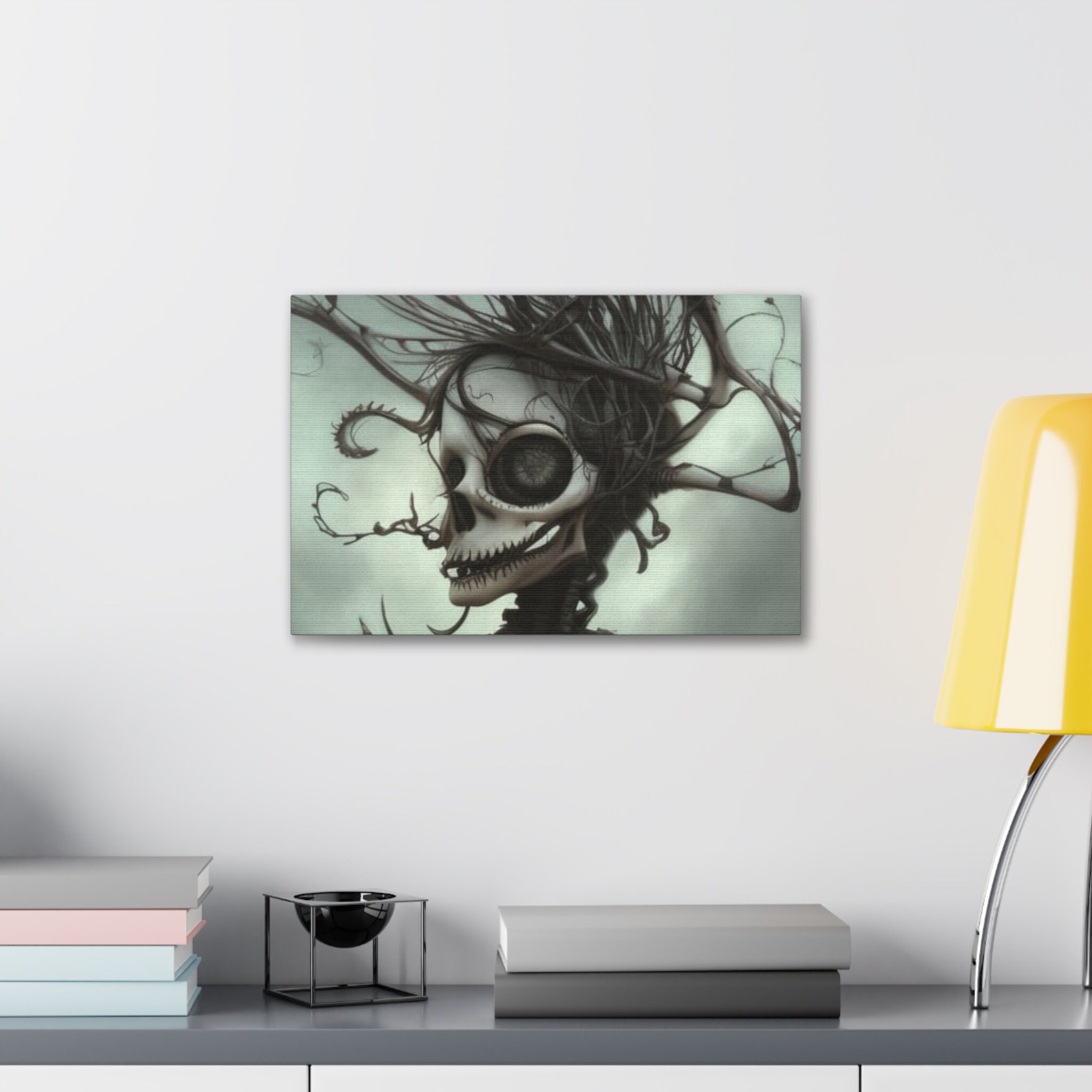 Stylized Skeleton Canvas Gallery Wraps - Etsy