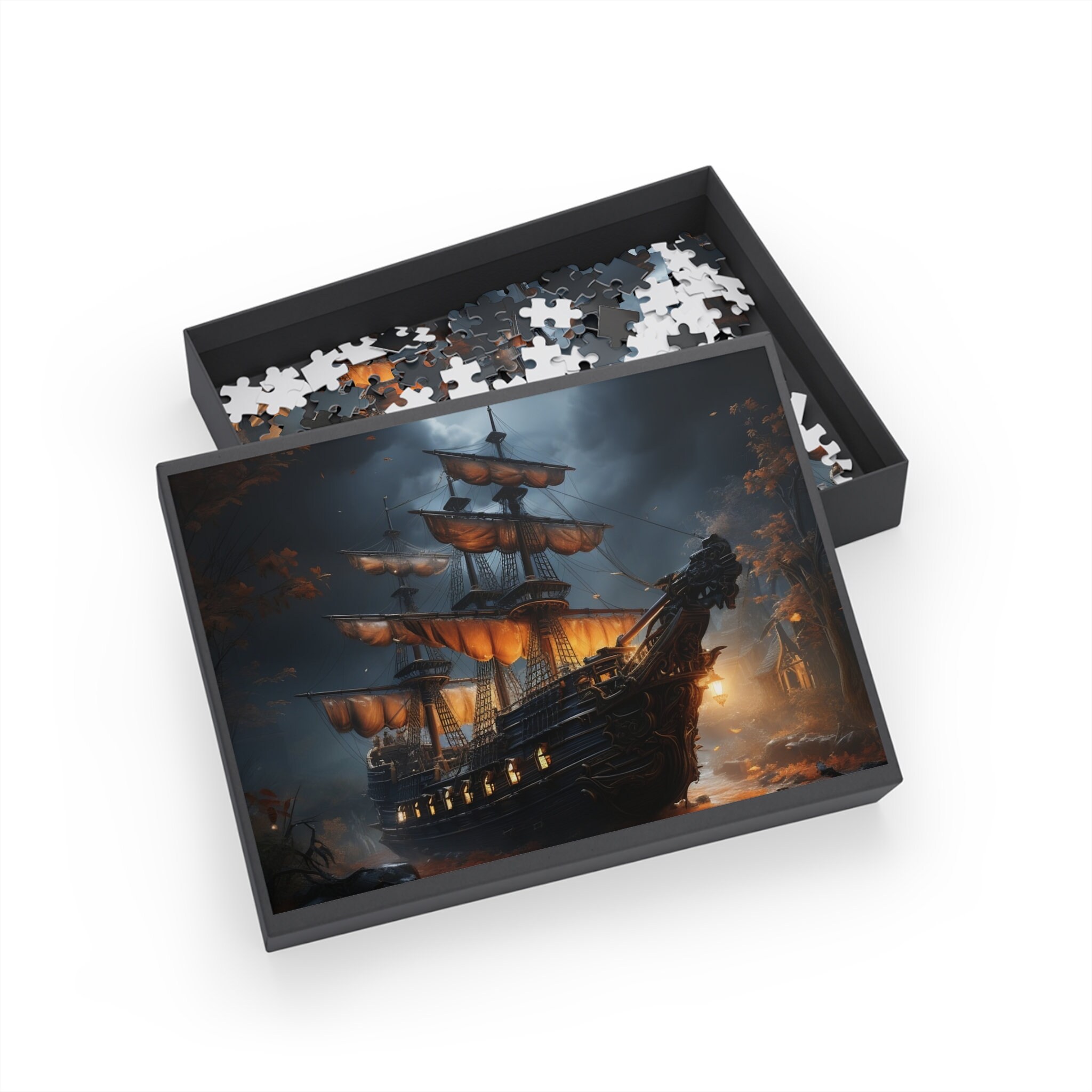 Haunted Pirate Ship Puzzle (96, 252, 500, 1000-piece) - Etsy