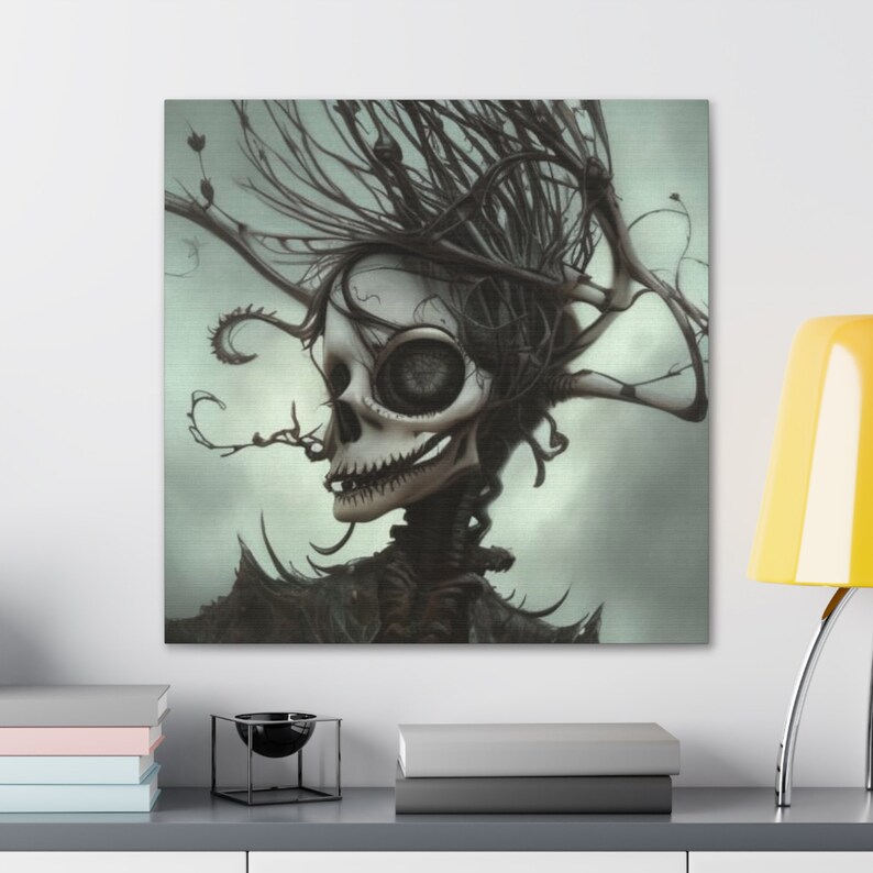 Stylized Skeleton Canvas Gallery Wraps - Etsy