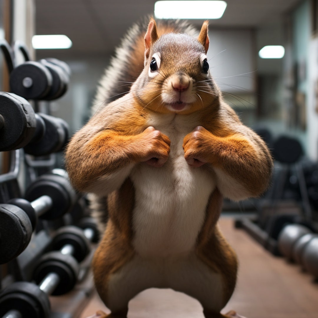 Buff Squirrel Sticker Cool Squirrel Stickers Laptop Stickers Cute ...