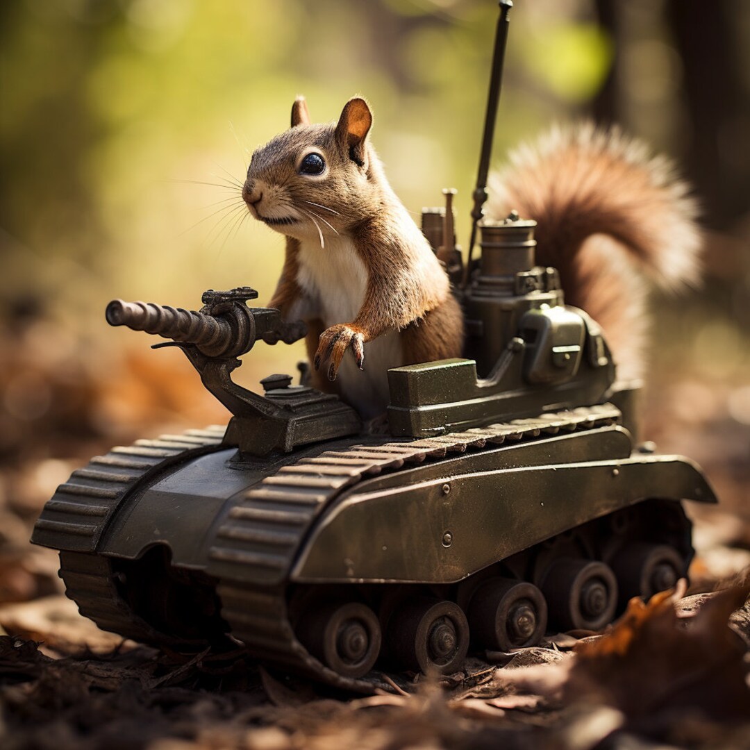 Tank Squirrel Sticker Cool Squirrel Stickers Laptop Stickers Cute ...