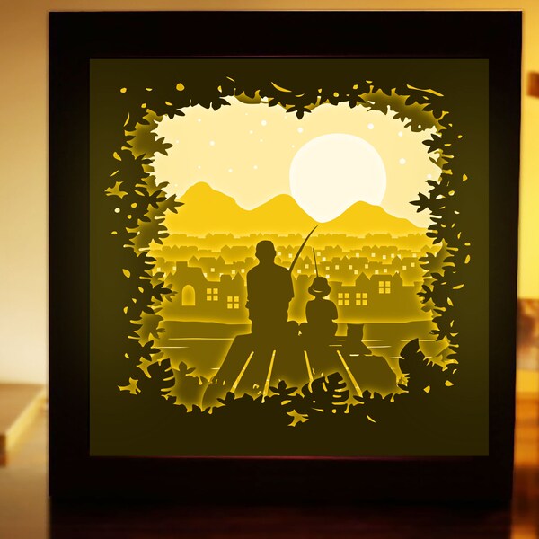 Dad and Son Shadow Box - Etsy