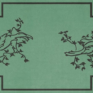 Chinoiserie Parrot Green & Dark Blue, Hand-tufted 100% Wool Handmade ...