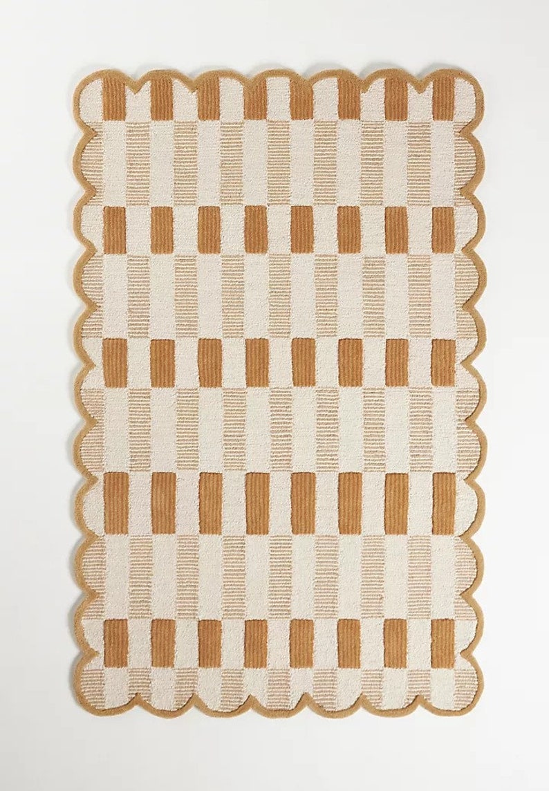 Matilda Goad Plaid Hand Tufted Modern Woolen Carpet Area Rug Irregular ...
