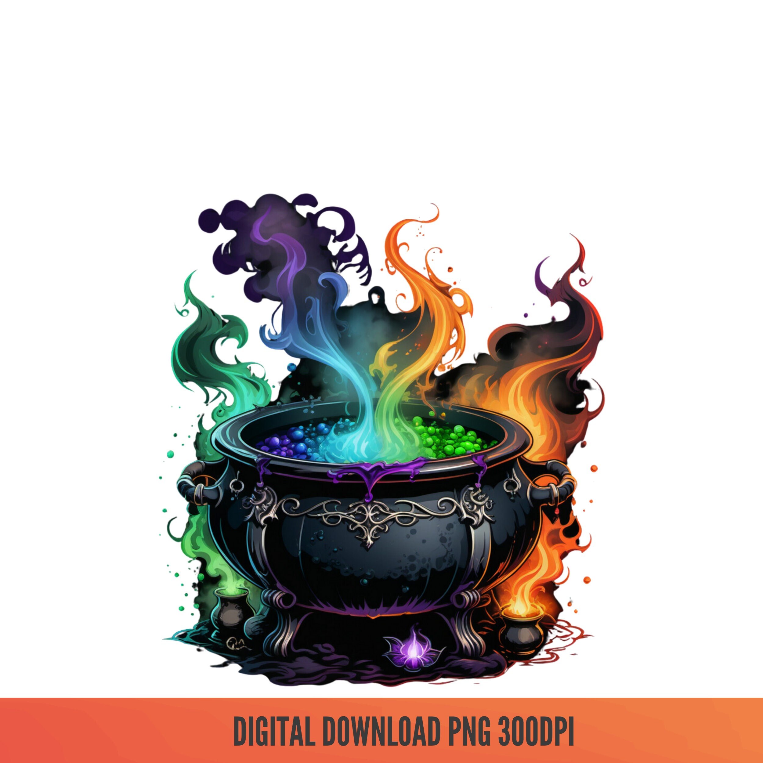 Halloween Witch Cauldron Clipart PNG, Cauldron Design Digital Graphics ...