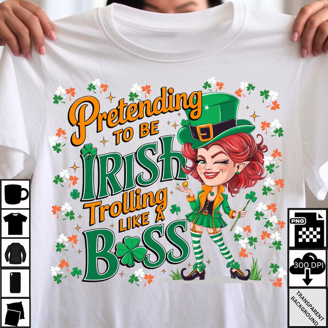 St. Patrick’s Day PNG | Irish Troll Sublimation | Leprechaun Girl ...