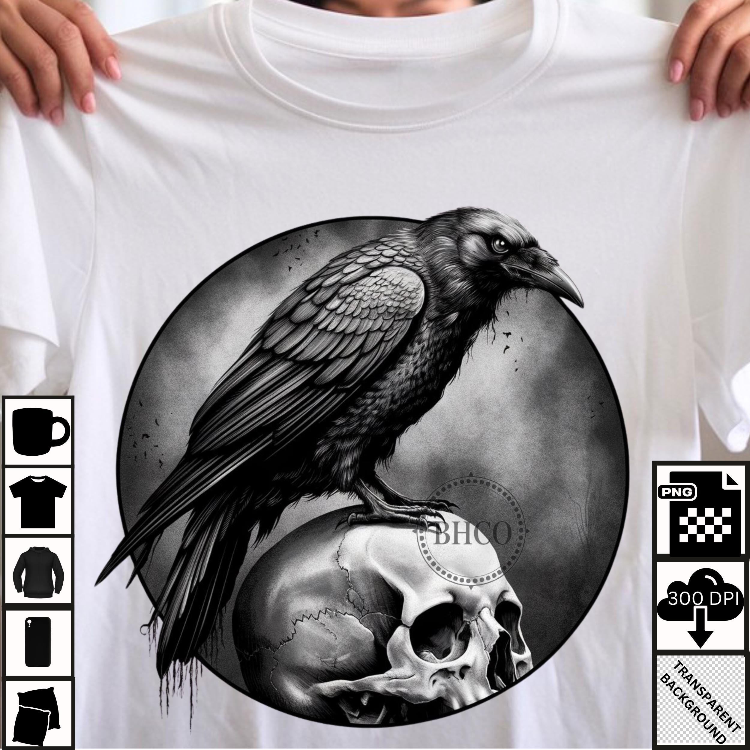 Gothic Raven Skull PNG: Dark Macabre Art (digital Download) - Etsy