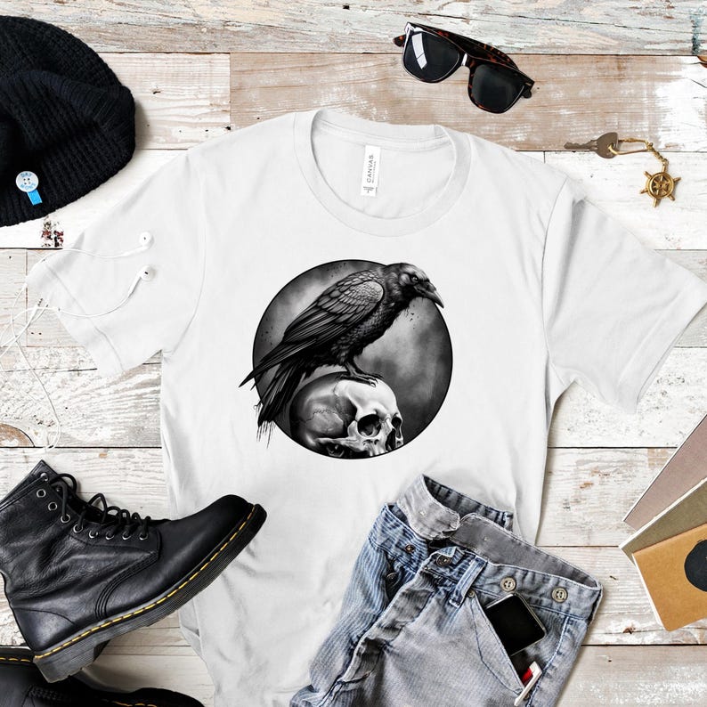Gothic Raven Skull PNG: Dark Macabre Art (digital Download) - Etsy
