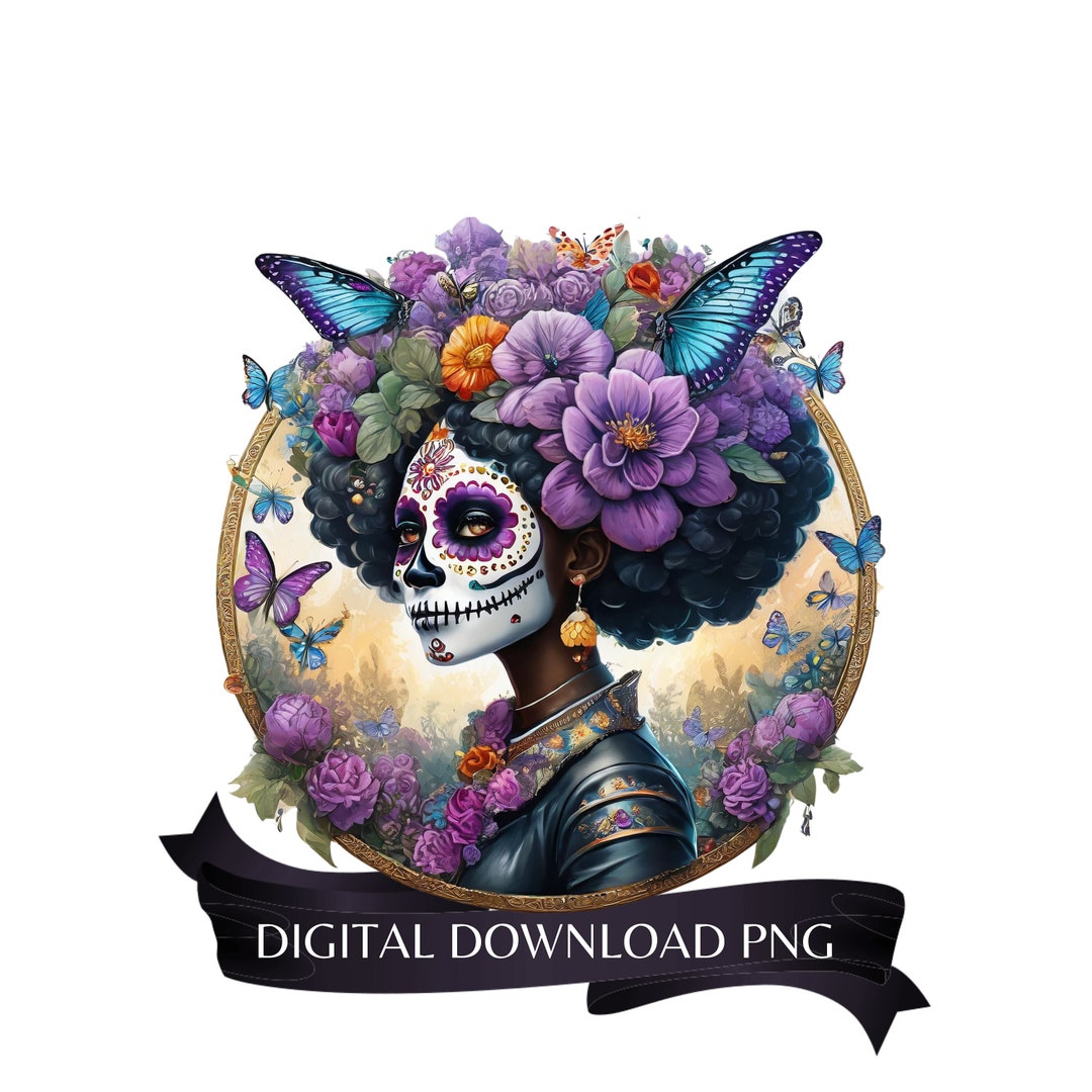 Day of the Dead PNG, Digital Download, La Catrina Girl, Sugar Skull PNG ...