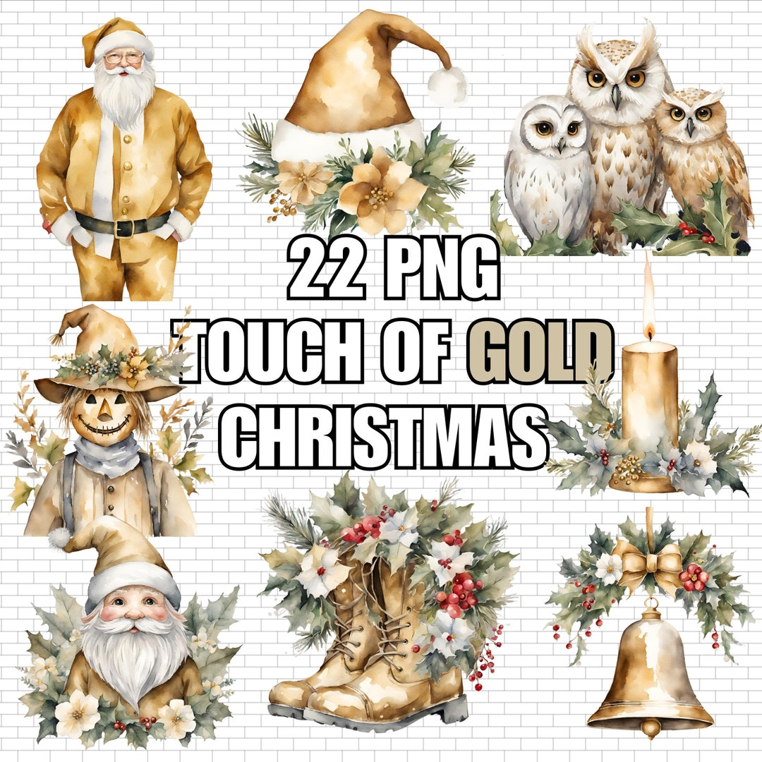 Traditional Christmas Clipart Christmas Bundle Watercolor - Etsy