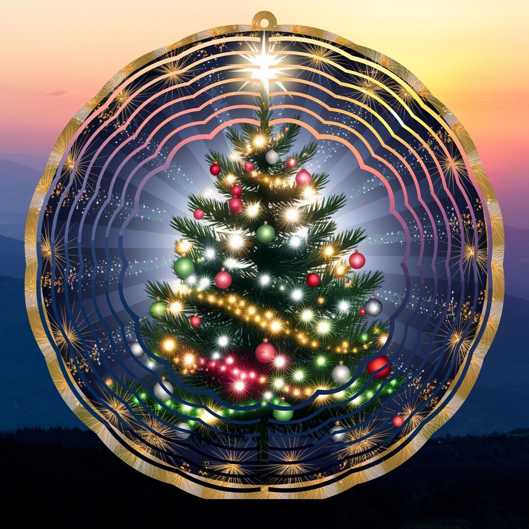 Wind Spinner Christmas Tree PNG File Digital Download, Wind Spinner PNG ...