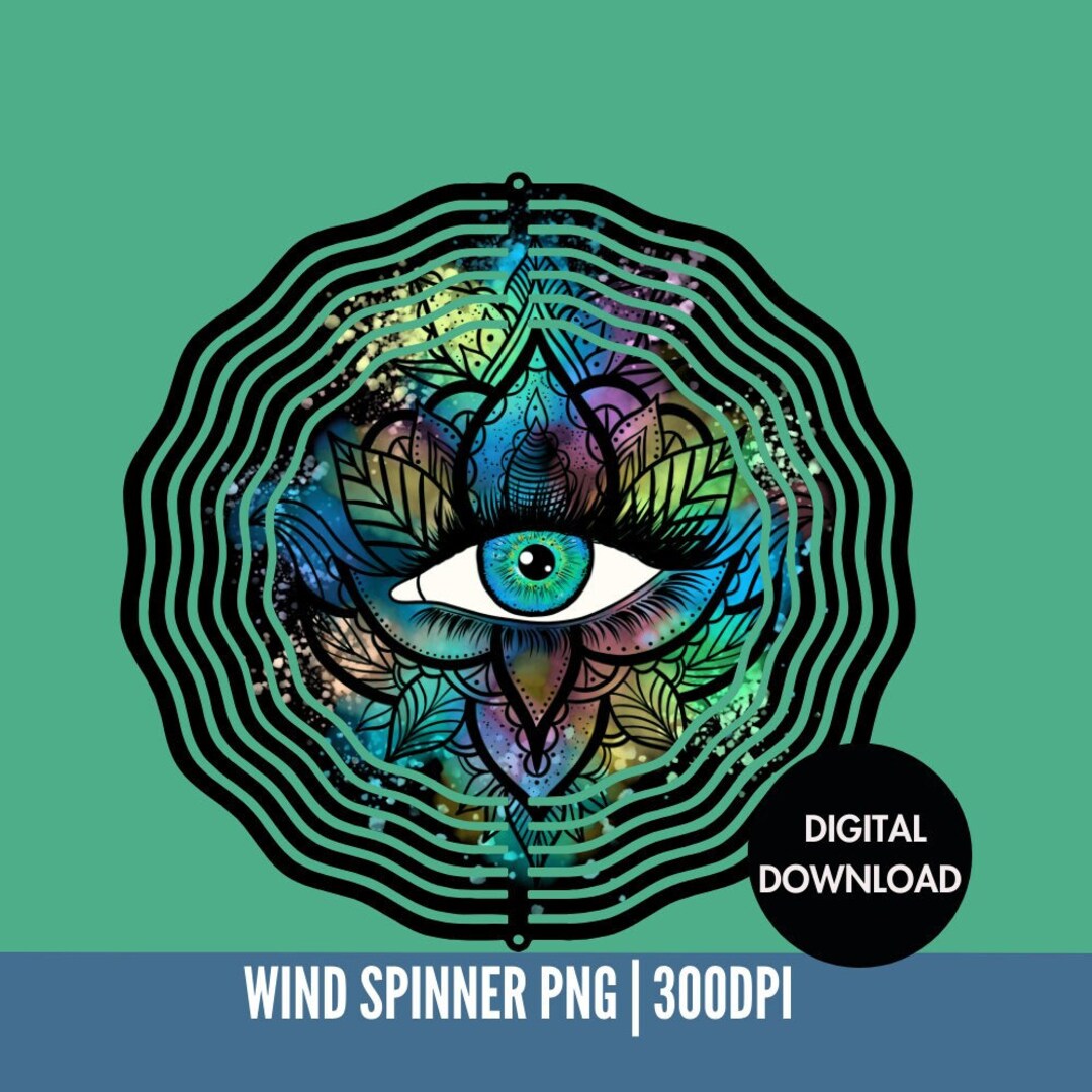 Third Eye Wind Spinner, 3rd Eye PNG File Digital Download, Wind Spinner ...