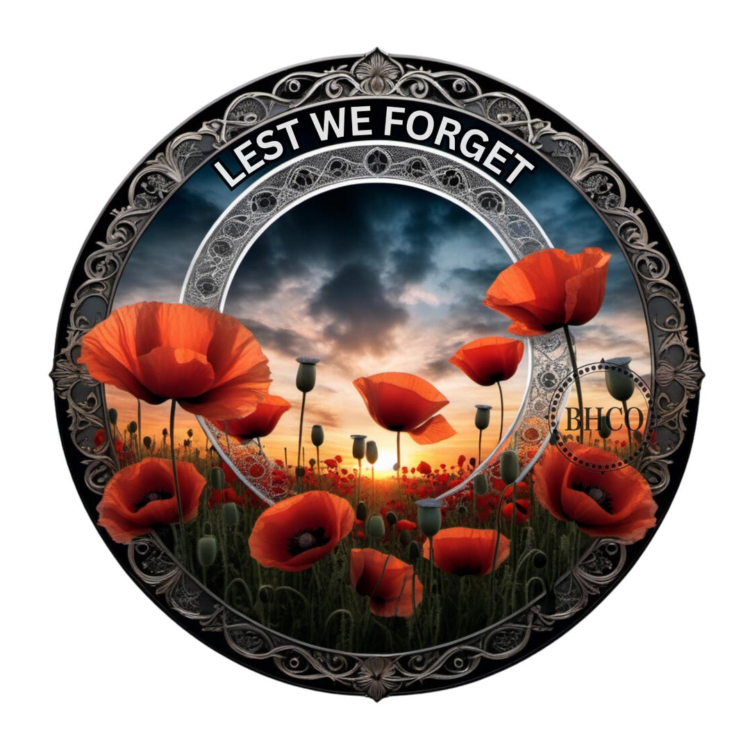 Flanders Field Red Poppy PNG: Lest We Forget, Remembrance Day (digital ...