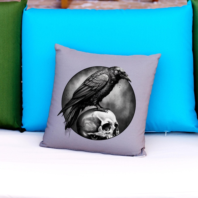 Gothic Raven Skull PNG: Dark Macabre Art (digital Download) - Etsy